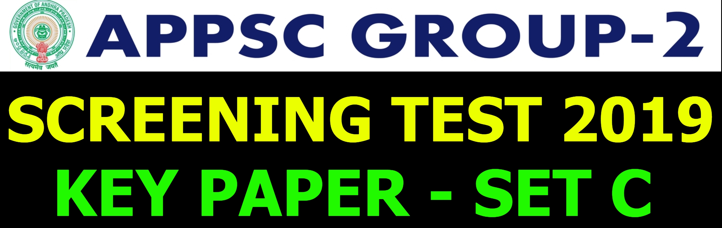 APPSC Group 2 Screening Test 2019 Key