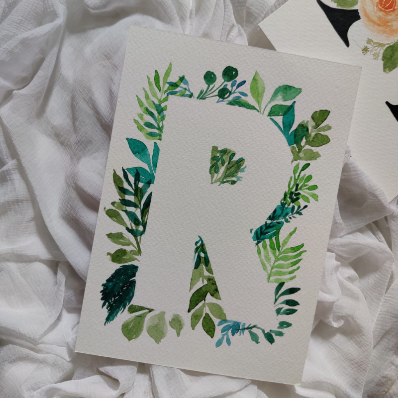 Monochrome Negative Lettering