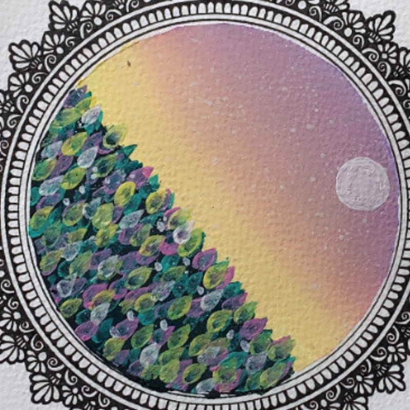 Gouache Mandala Making
