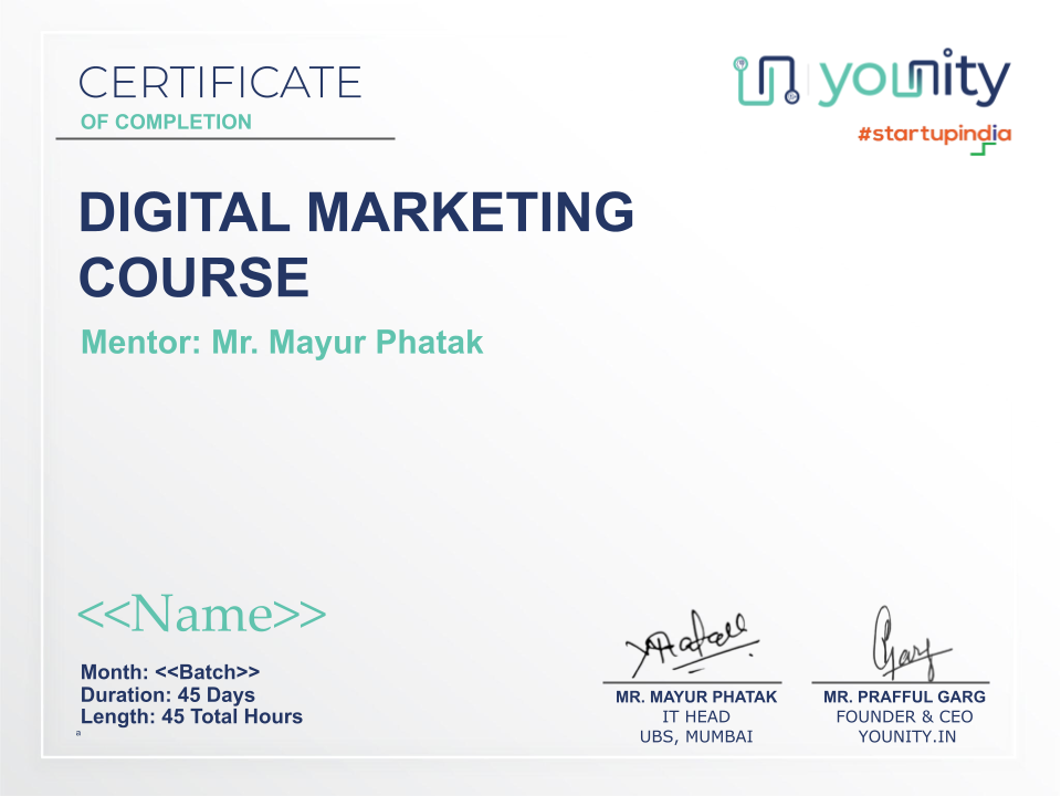 Digital Marketing Pre Recorded Course