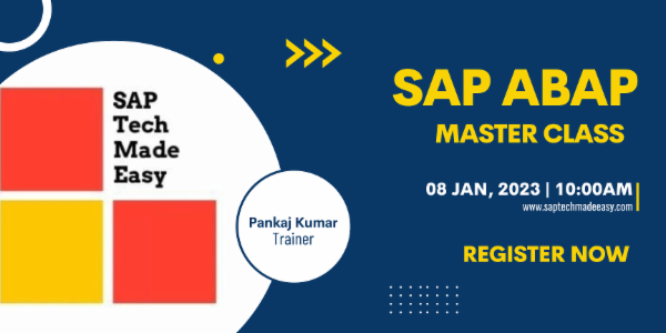 SAP ABAP MASTER CLASS