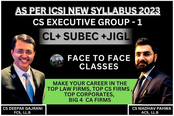 CL +SUBEC +JIGL - New Syllabus 2023 - Face to Face Classes