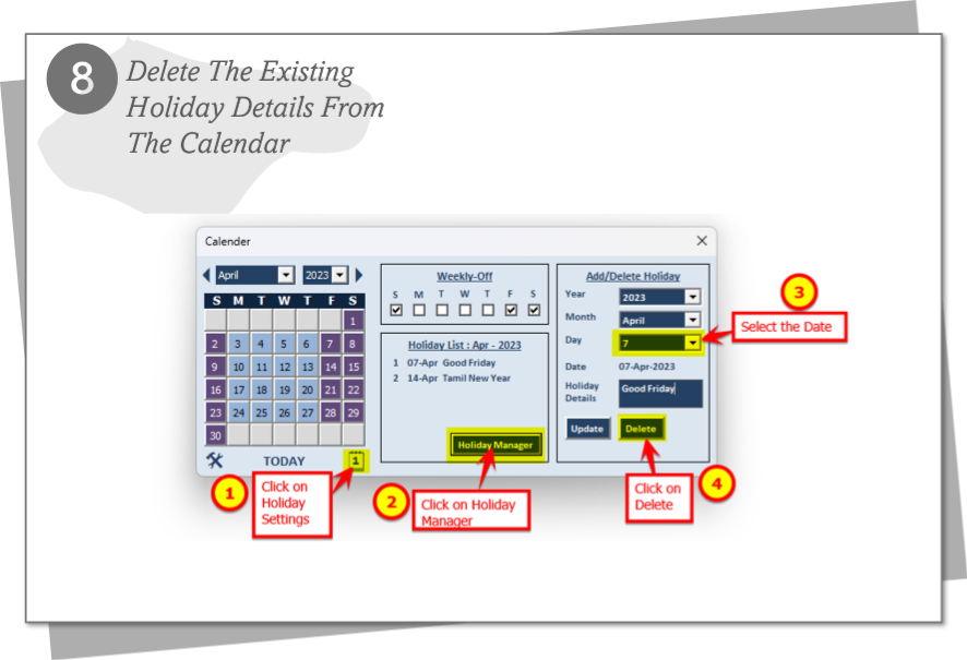 Dynamic Date Picker Calendar