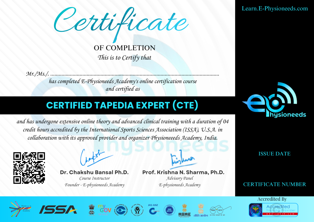 Online Certification in Taping Techniques | Tapedia by Physioneeds