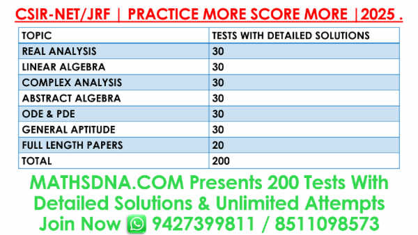 Csir Net Jrf Mathematics Dec 2023