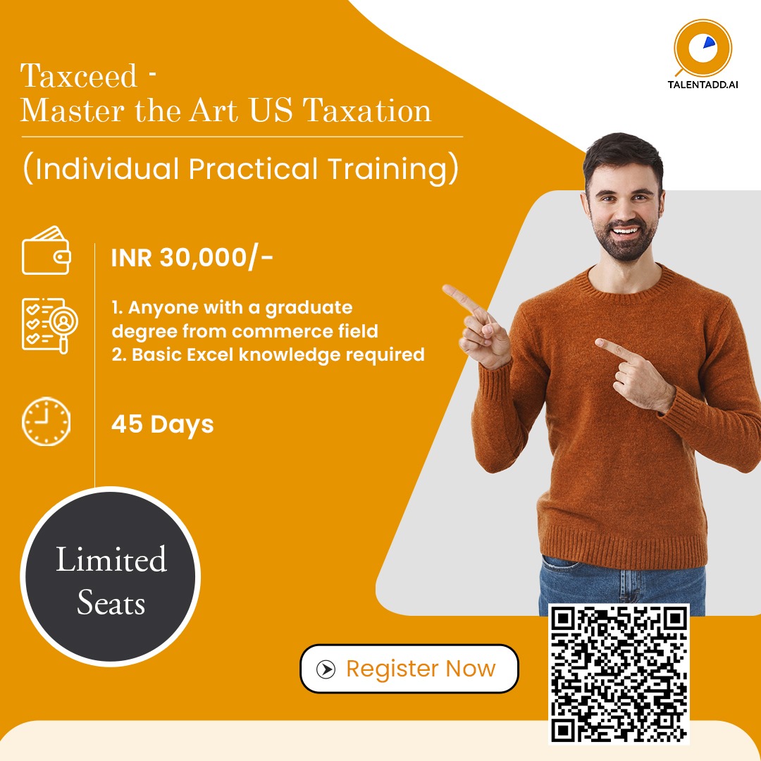 Taxceed - Master the Art of US Taxation (Individual Training- 45 days)