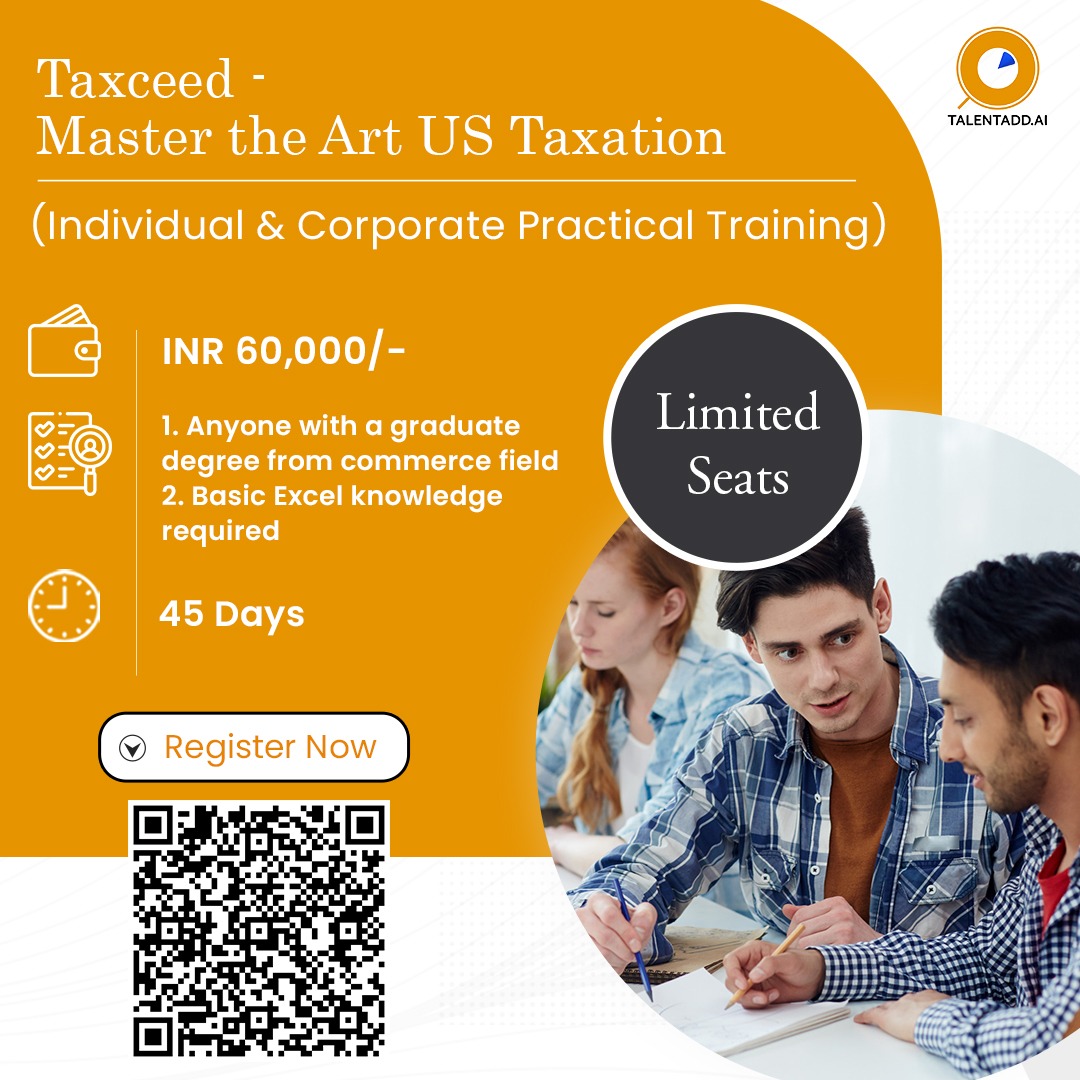 Taxceed - Master the Art of US Taxation (Individual+Corporate Training ...