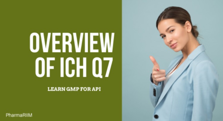 Overview of ICH Q7 GMP for API's