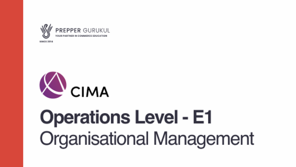 E1 - Organisational Management