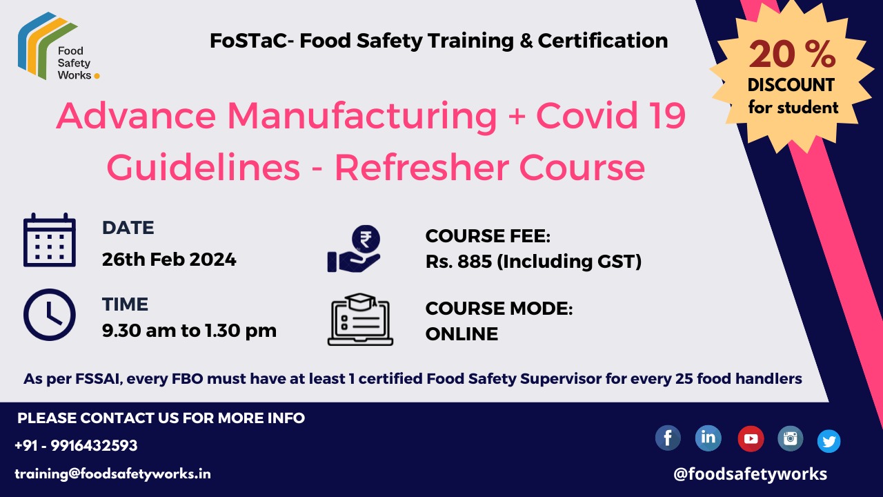 FoSTaC: Advance Manufacturing+ Covid 19 Guidelines