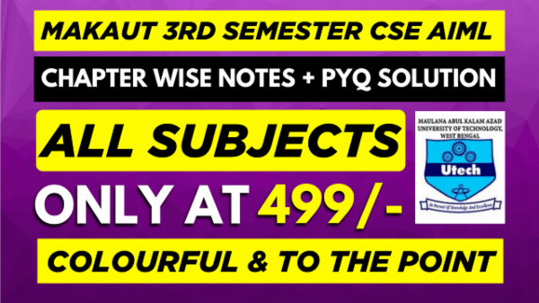 Makaut 3rd Semester AIML Study Materials with PYQ🔥