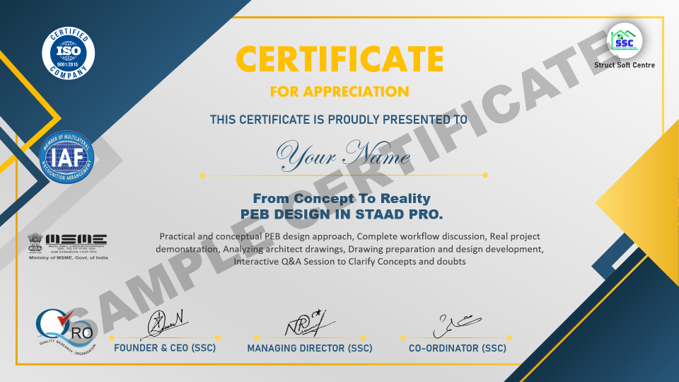 From Concept To Reality - PEB DESIGN IN STAAD PRO (With Industry Expert)