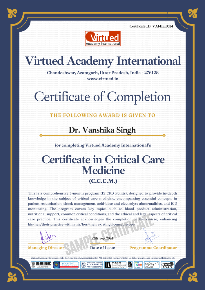 Join Three-Month Online Certificate in Critical Care Medicine Program ...