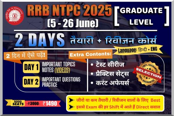 RRB NTPC (GRADUATE LEVEL) 2024-25