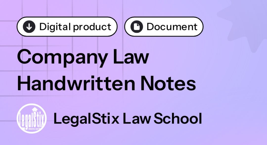 Company Law Handwritten Notes