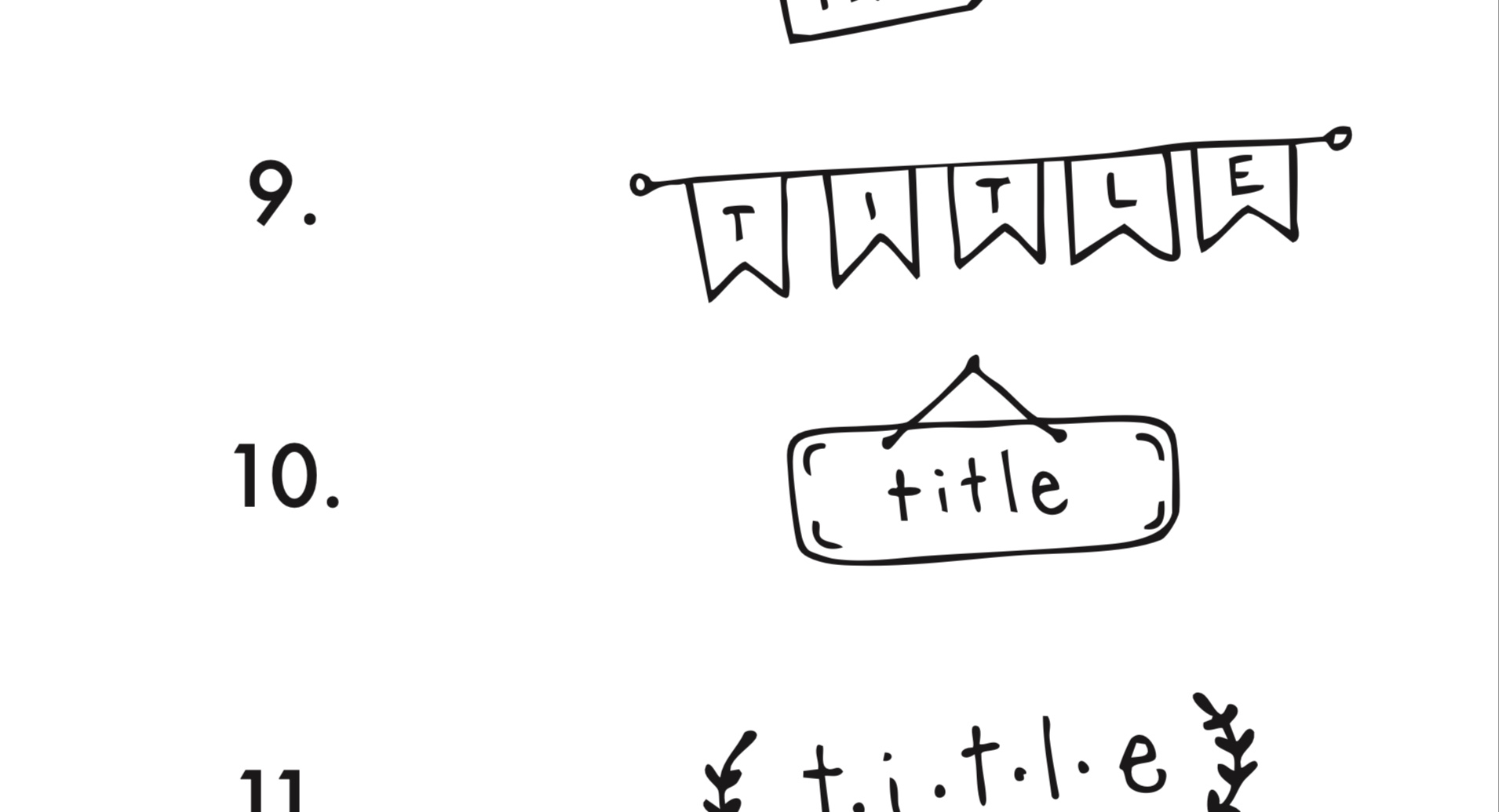Free Titles Worksheet