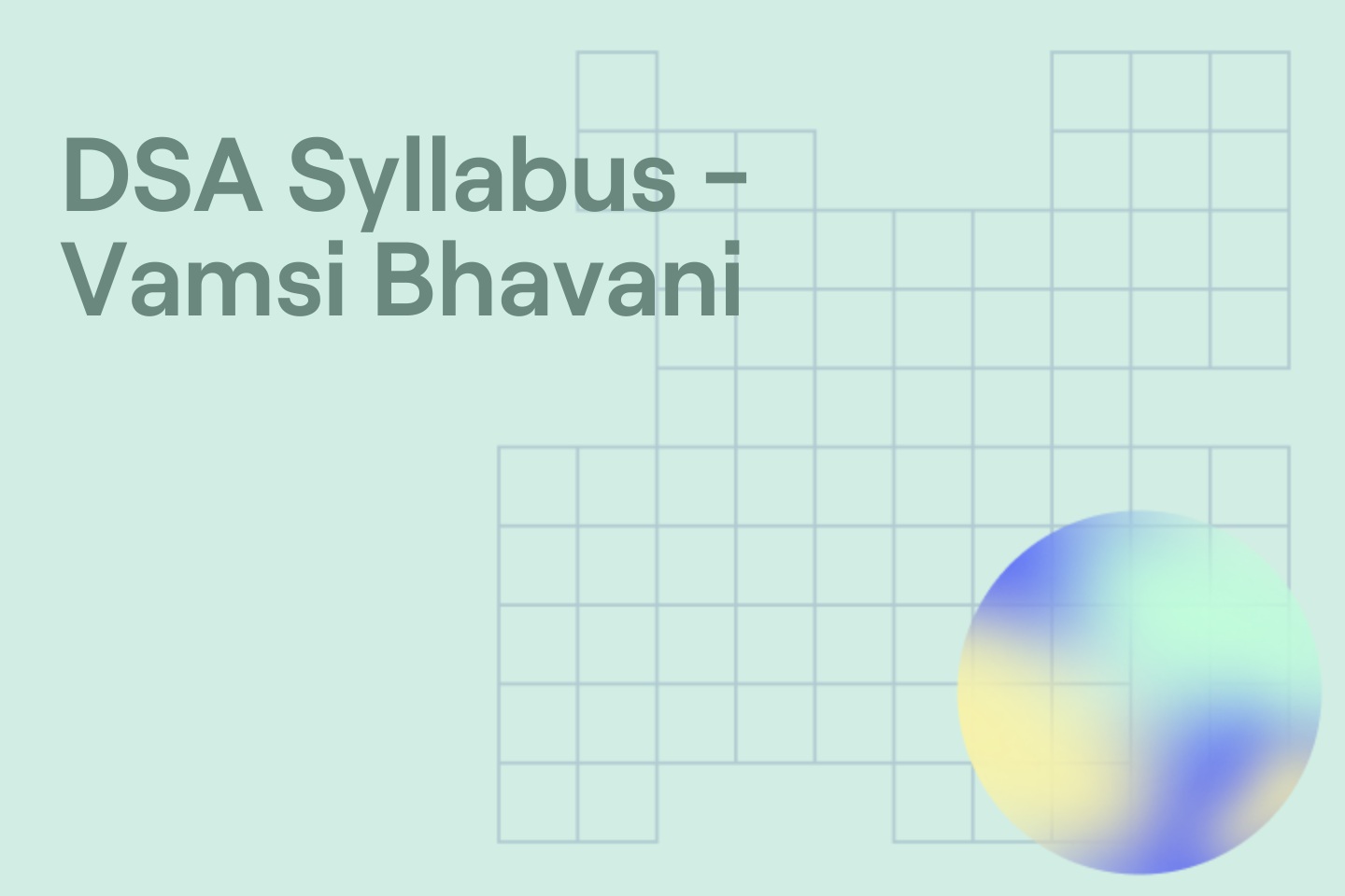 Dsa Syllabus Vamsi Bhavani 