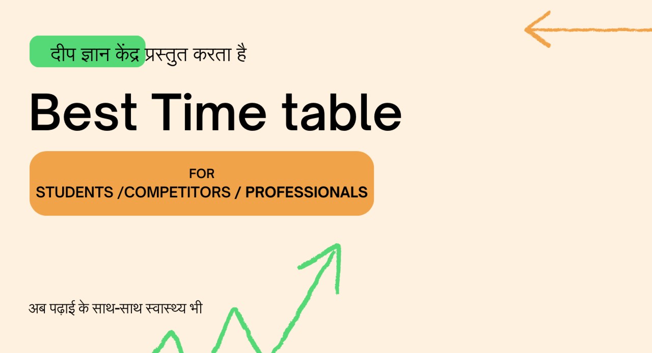 Perfect Timetable for Students/Competitors/Professional