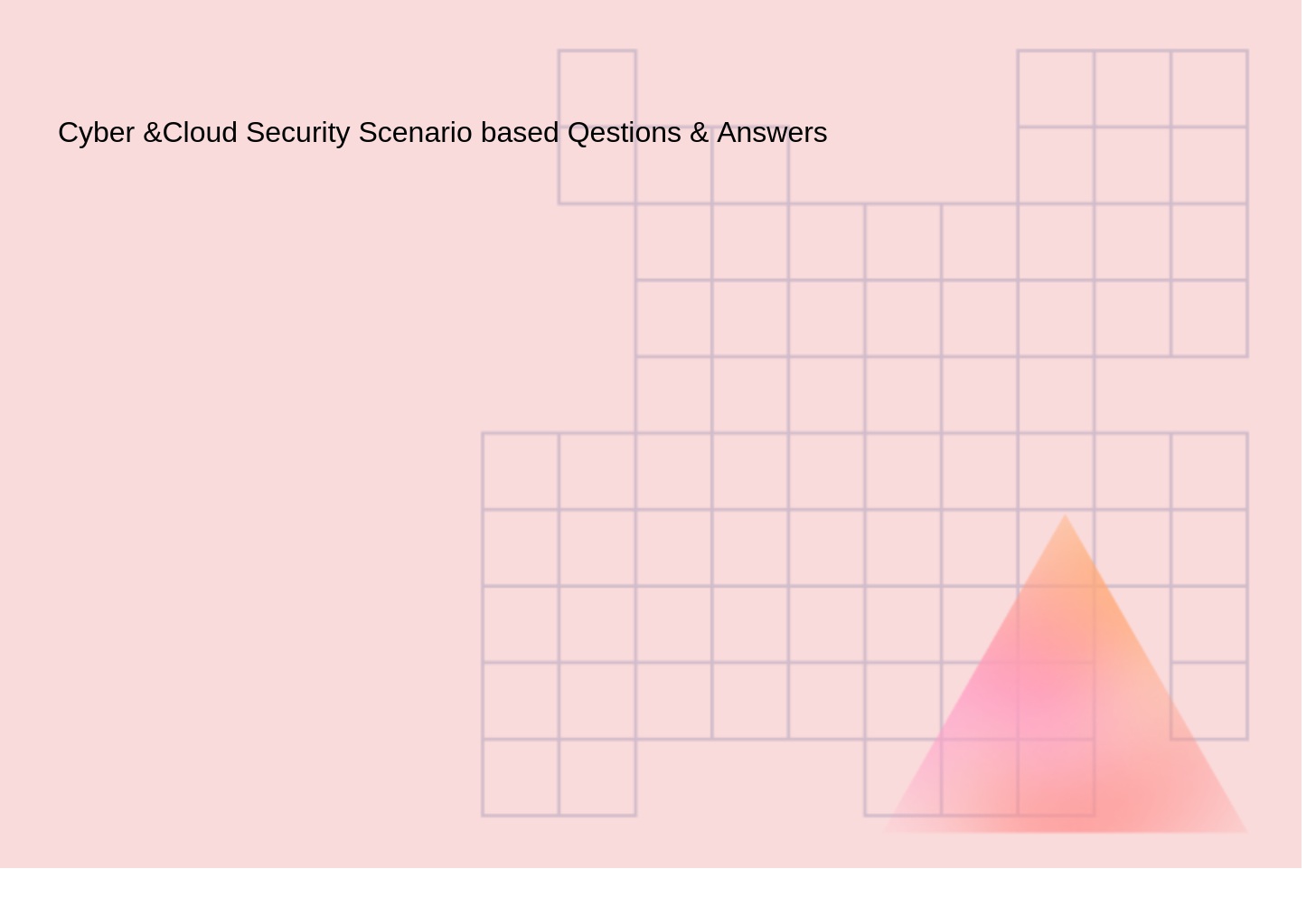 Cyber &Cloud Security Scenario based Qestions & Answers