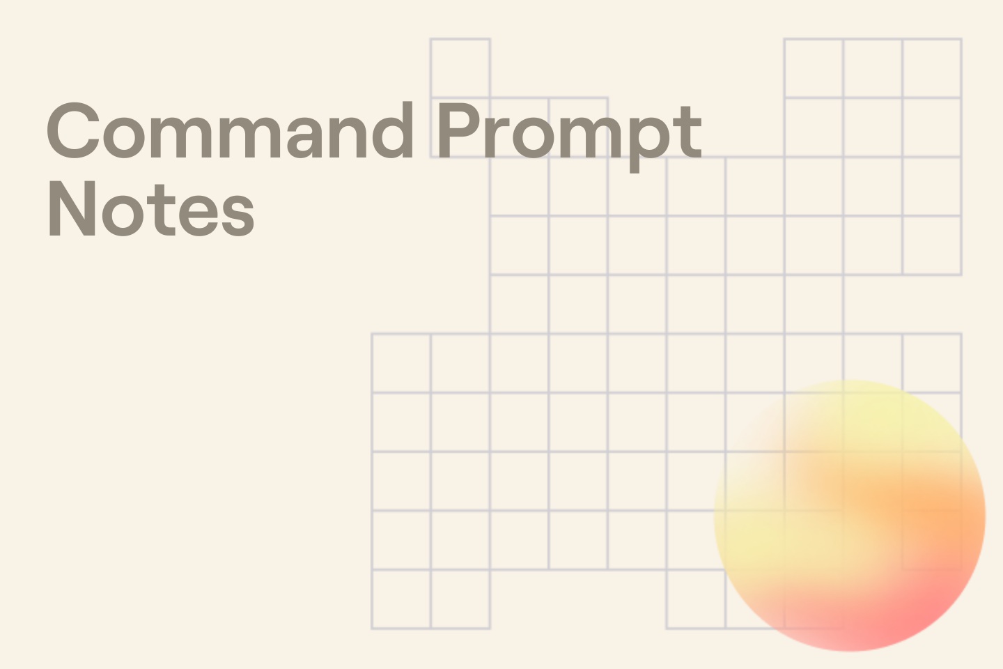 Command Prompt Notes