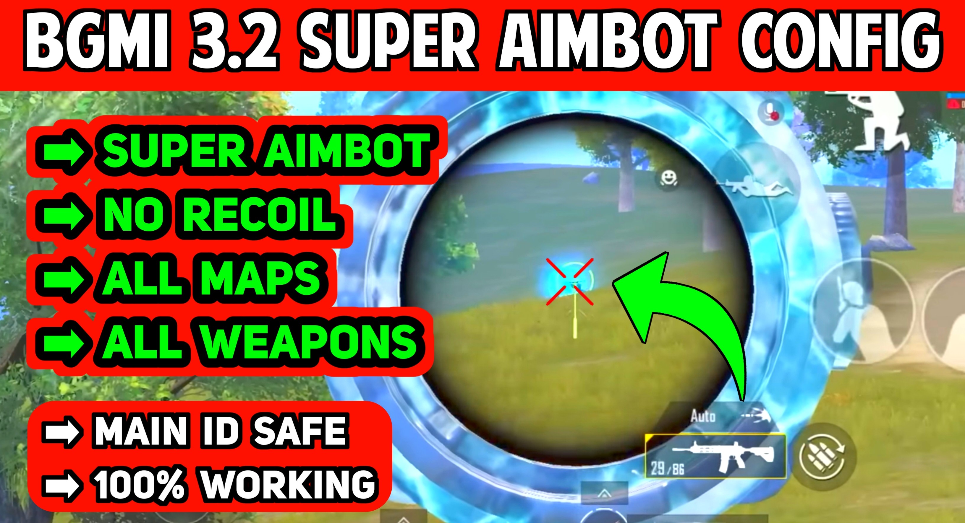 BGMI 3.2 Super Aimbot + No Recoil Config - 2 Months
