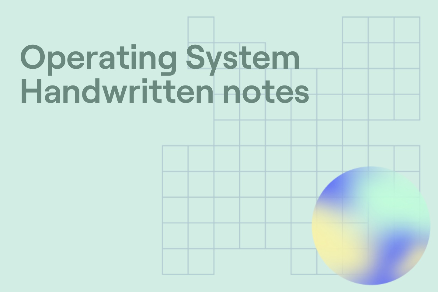 Operating System Handwritten notes