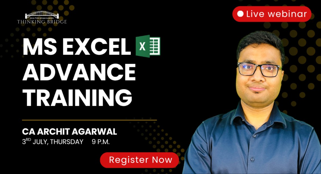 MS Excel Live Training | By CA Archit Agarwal