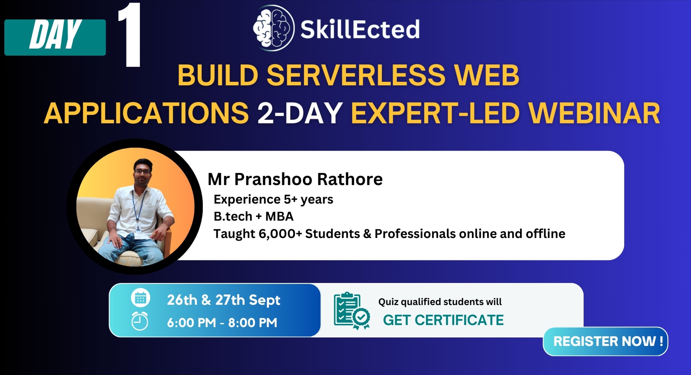 Build Serverless Web Applications 2-Day Expert-Led Webinar🎉 (DAY 1)